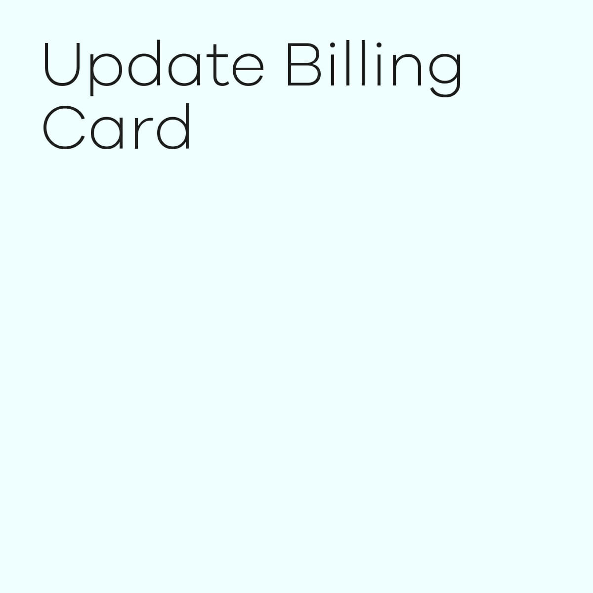 Update Billing Information - Yoga Vastu