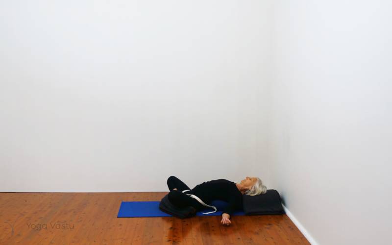 Reclining Bound Angle Pose (Supta Baddha Konasana) | Iyengar Yoga