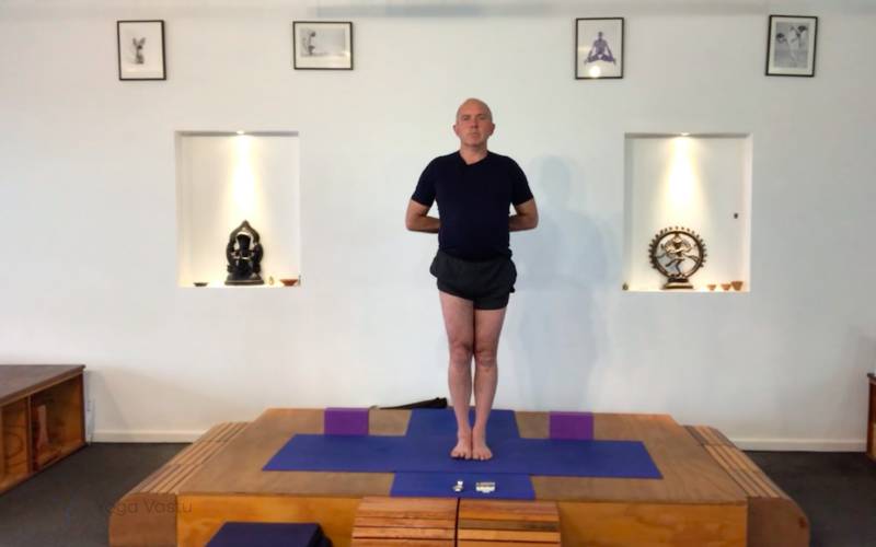 Reverse Prayer Pose (Paschima Namaskar) | Iyengar Yoga