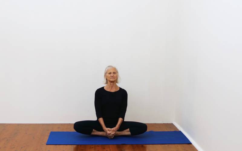 Reclining Bound Angle Pose (Supta Baddha Konasana) | Iyengar Yoga