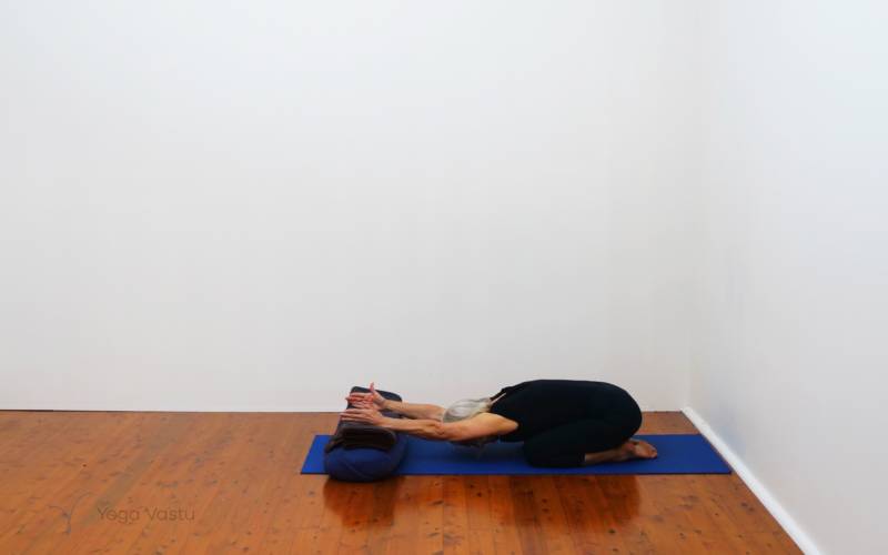 Reclining Bound Angle Pose (Supta Baddha Konasana) | Iyengar Yoga