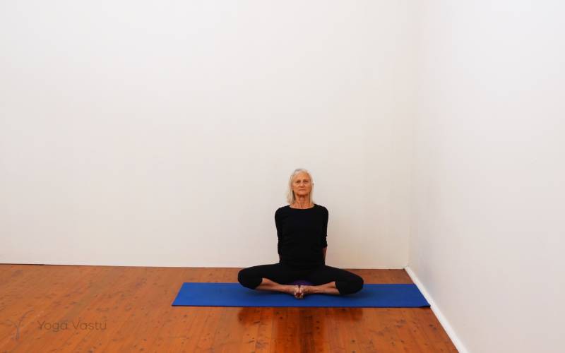 Mountain Pose in Hero Pose (Parvatasana in Virasana) | Iyengar Yoga